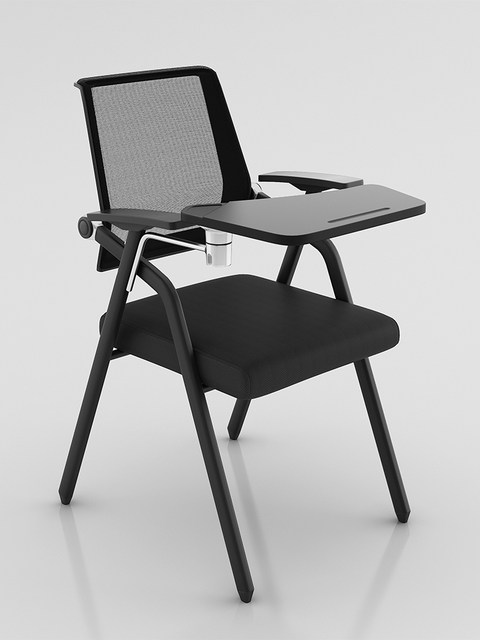 Folding training chair with table board conference chair with writing ...