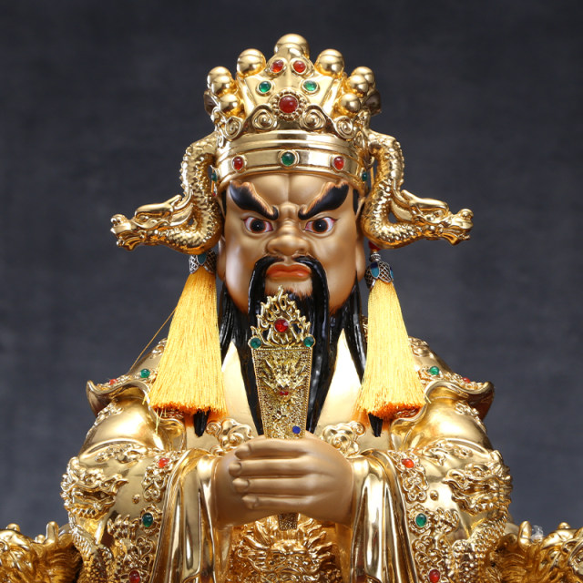 Copper sticker Golden Dragon Five Lord Statue Fortune Copper Packing ...