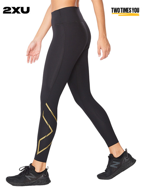 2XU Force series compression trousers women's mid-waist fitness pants ...