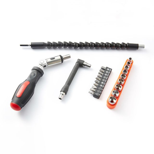 Universal ratchet screwdriver L-shaped right-angle wrench bending ...