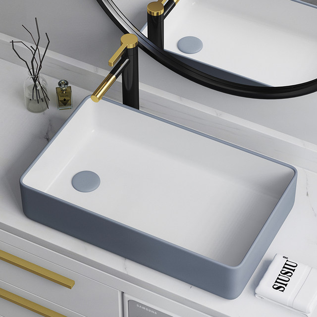 Partial hole side water table basin washing machine cabinet upper ...