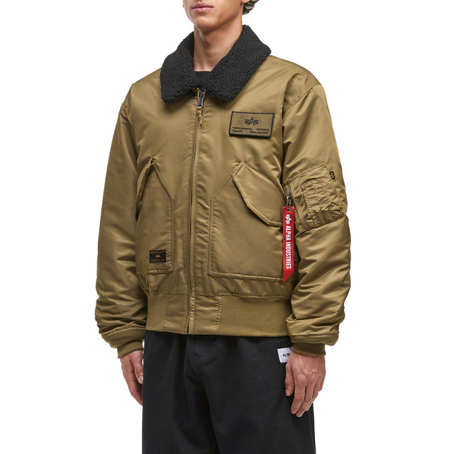 AlphaIndustries men's American CWU-45P lapel flight jacket 2024 autumn ...