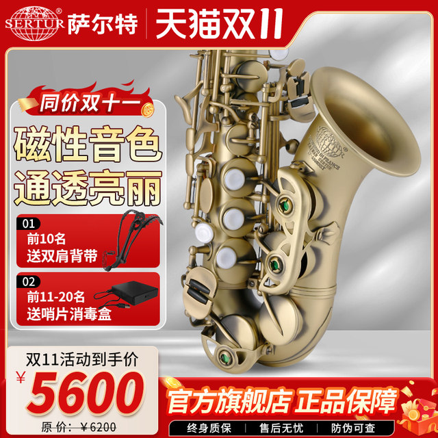 Taiwan Salt soprano saxophone small bent pipe B flat beginner ...