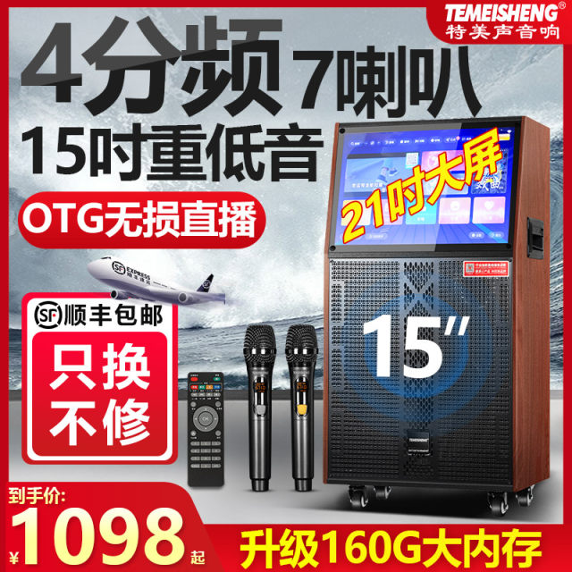 Temeisheng qx65 square dance audio with display screen high-power ...