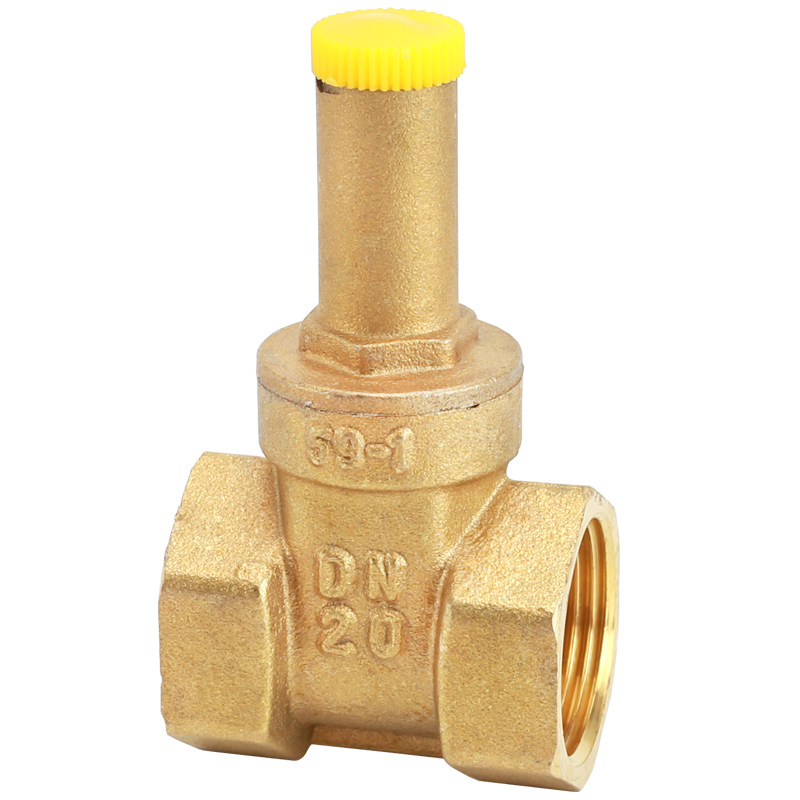 Brass Key Lock Gate Valve 1 Inch - Heating Water Pipe Meter Front Anti ...