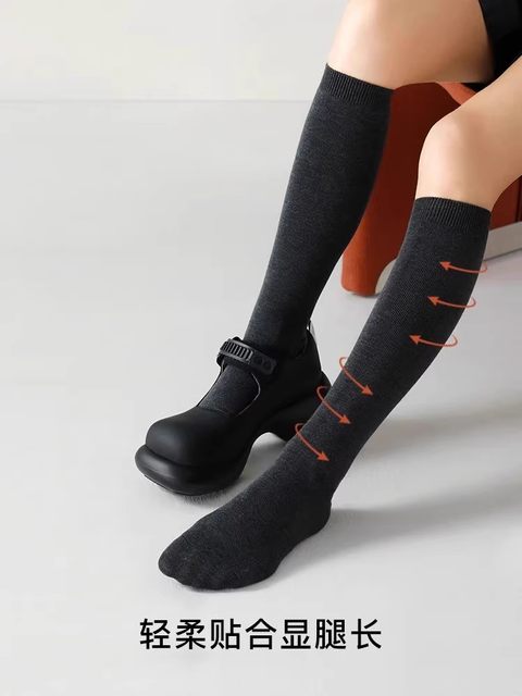 Tabio Japanese calf socks for women in summer black slim socks for women in women's socks for ...