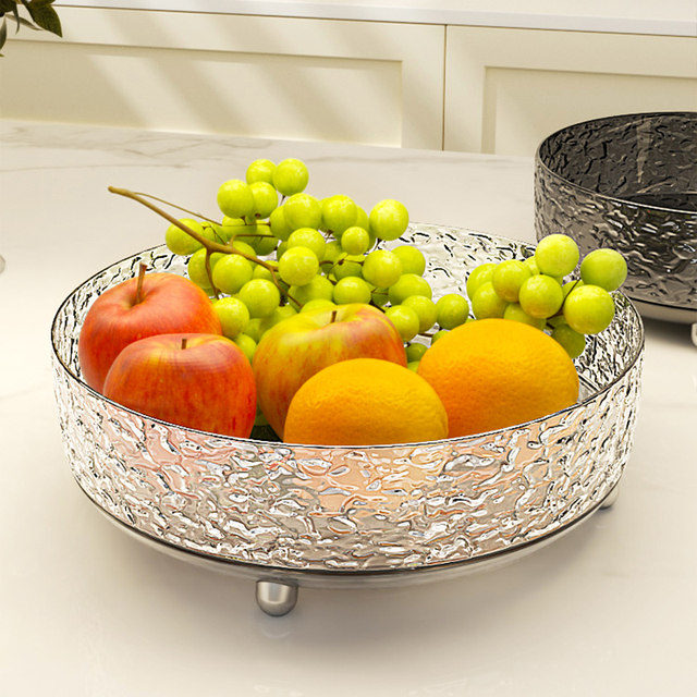 Rotating fruit plate for living room home 2023 new light luxury style ...