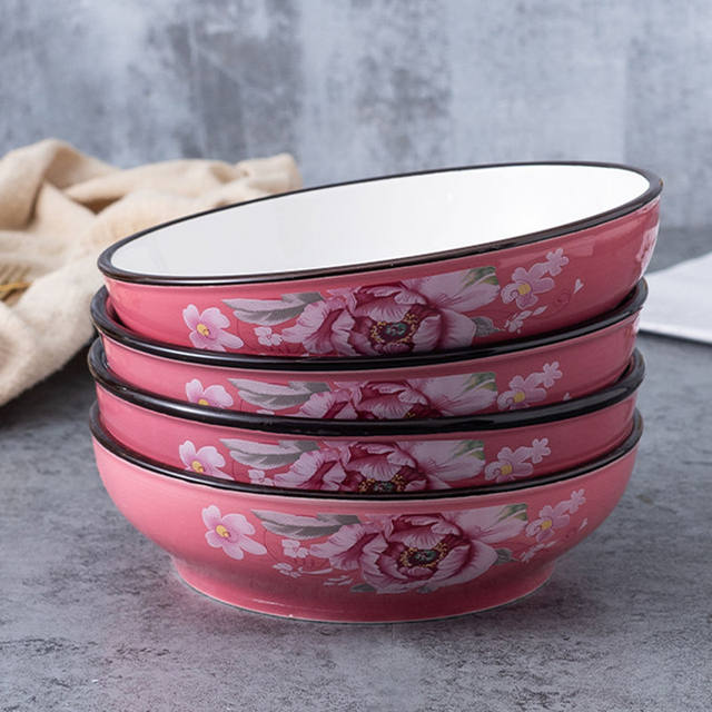 4 pack Libby plate pumpkin plate petal color glaze plate household ...