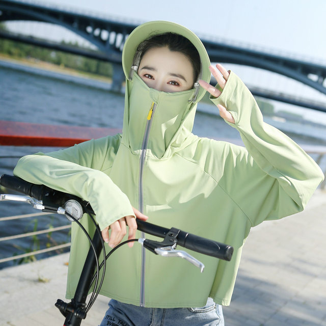 Electric bike sun protection clothing for women, summer thin coat, anti ...