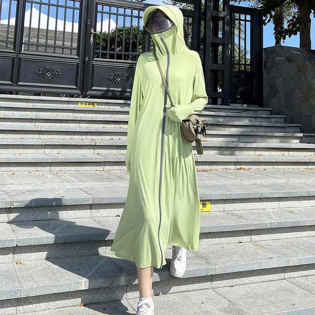 UPF50+ long sun protection clothing for women in summer with anti-UV ...