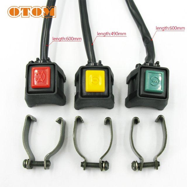 Off-road motorcycle ignition small switch button electric start switch ...