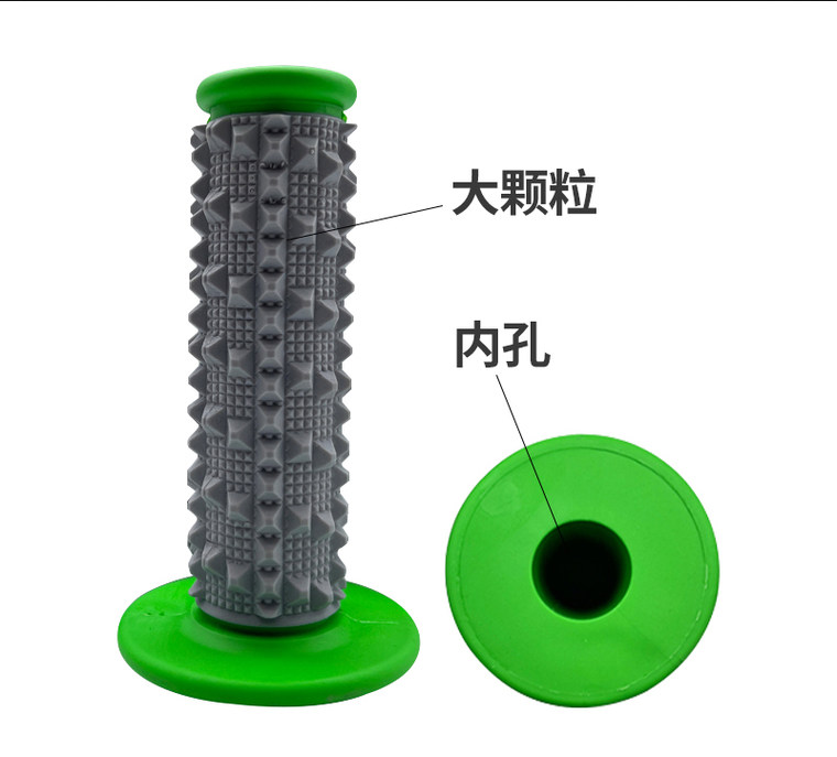Off-road motorcycle large particle two-color rubber handle non-slip ...
