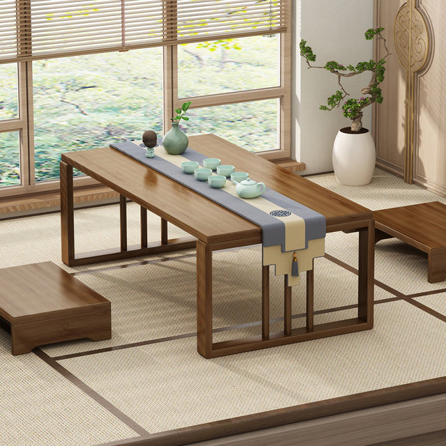 Bay window small table coffee table Japanese tatami tea table window ...