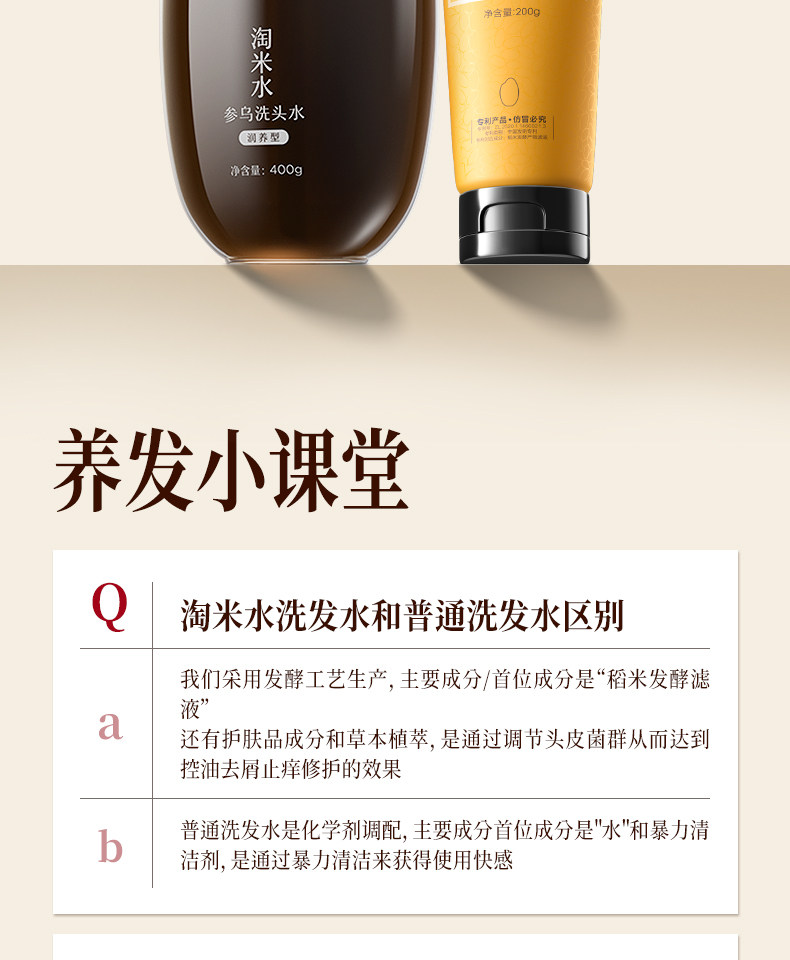 Changfa Xiaozhai Washing Rice Water Shampoo Dew: Ginger Shouwu Oil ...