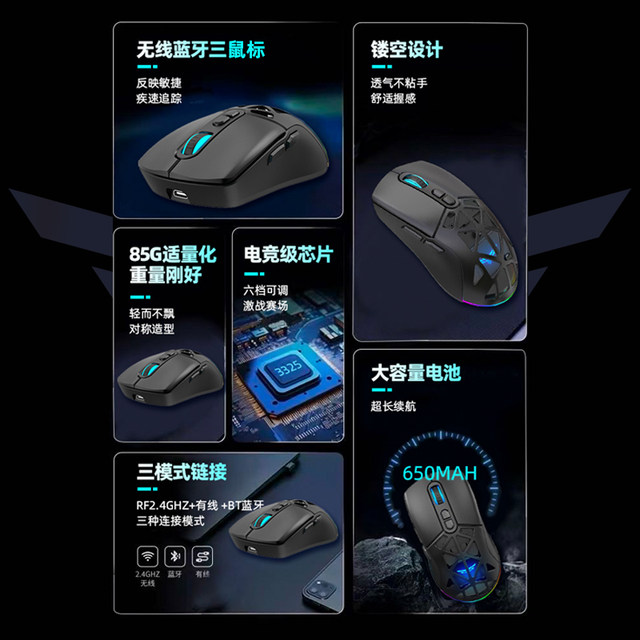 Dream Chaser Huayue M17 wireless mouse 2.4 Bluetooth wired 3325 sensor ...