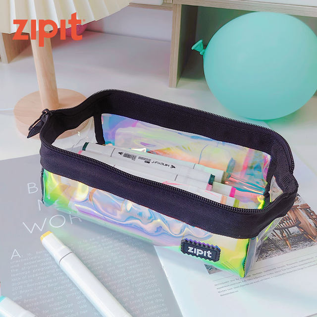 ZIPIT's new folio pen box, super large capacity, colorful Aurora series ...