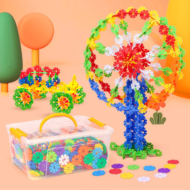 Large snowflake children's building blocks, puzzles, intelligence ...