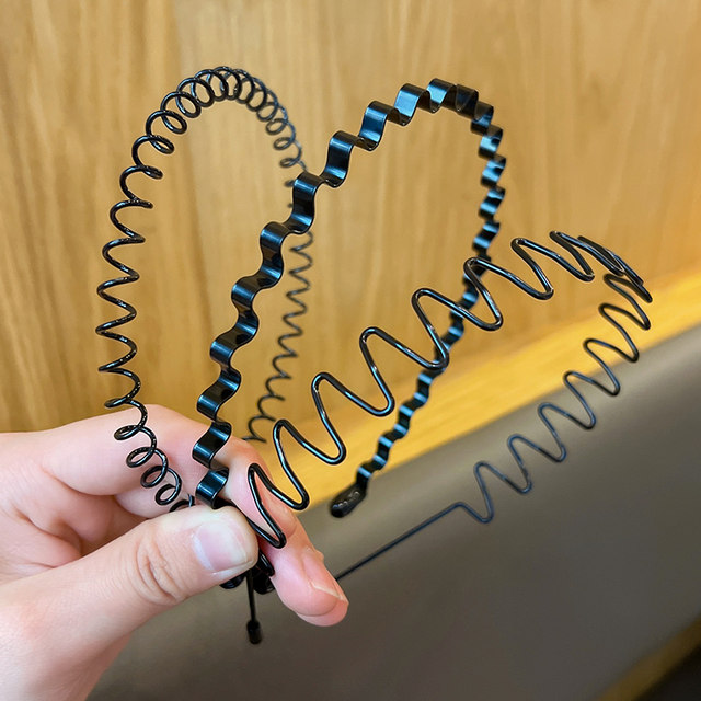 Men's hair hoop men's broken hairpin sports headband men's wave black ...