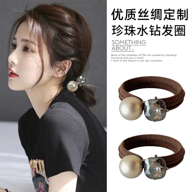 High-end rubber band hair band for women with low round hair 2024 new ...