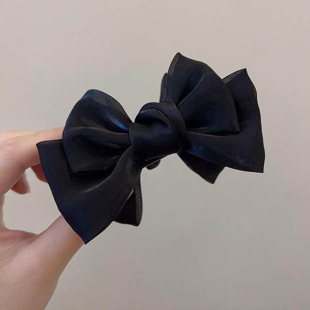 Bowknot headdress meatball head small clip girls high ponytail hair ...