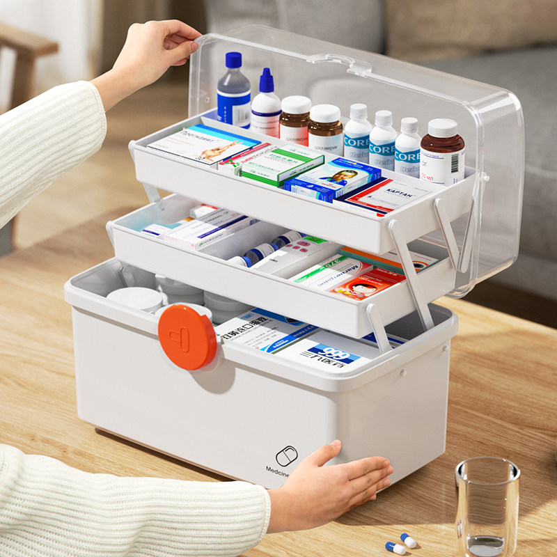 Rise Large Capacity Medical Storage Box - First Aid Kit Organizer