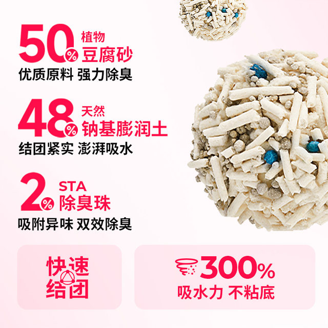 Meat pad Rodin white peach oolong tofu mixed cat litter tofu ...