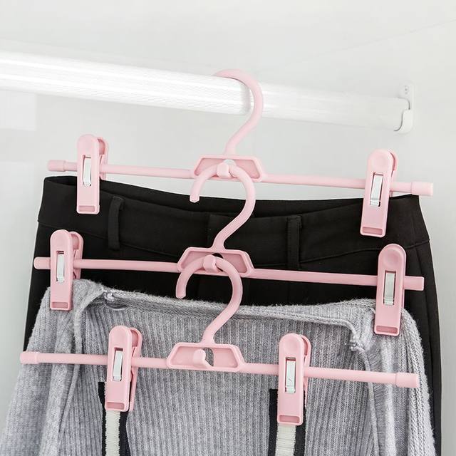 Multifunctional plastic trouser rack, trouser clip, non-slip, traceless ...