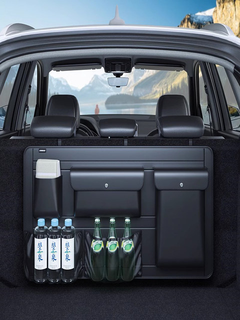 Car trunk storage bag multifunctional seat back storage hanging bag car ...