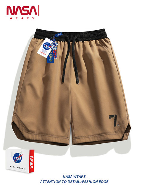 NASA WTAPS ice silk shorts men's summer quick-drying casual five-point ...