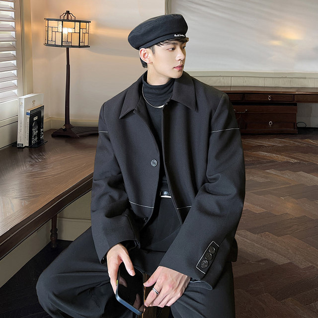 Boke Xing Yairi Men's Men's Short Short Slim Slim Men's Autumn Advanced Light Cooked Wind Jacket