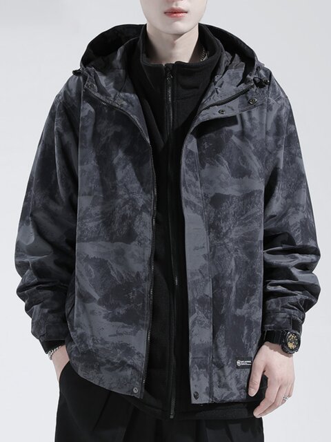 Coat men's autumn and winter style 2024 new camouflage hard shell ...