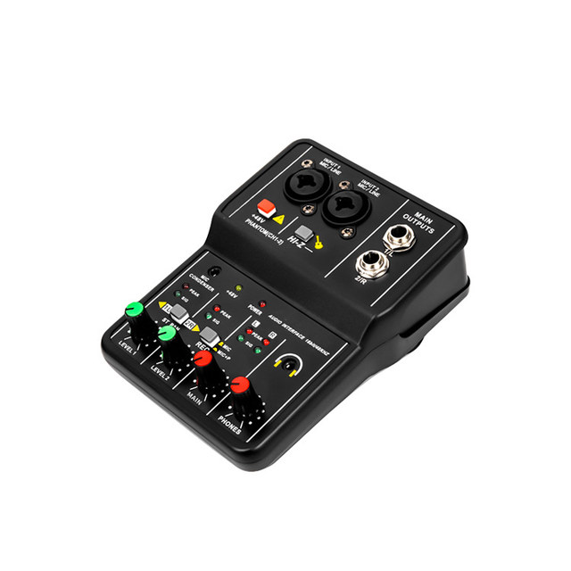 Professional mini 2-way mixer computer recording live broadcast USB ...