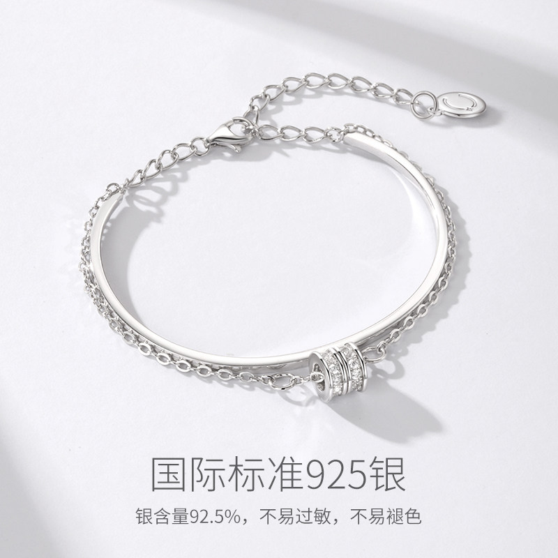 Lắc tay bạc đôi Fan Qi 925 cho nữ