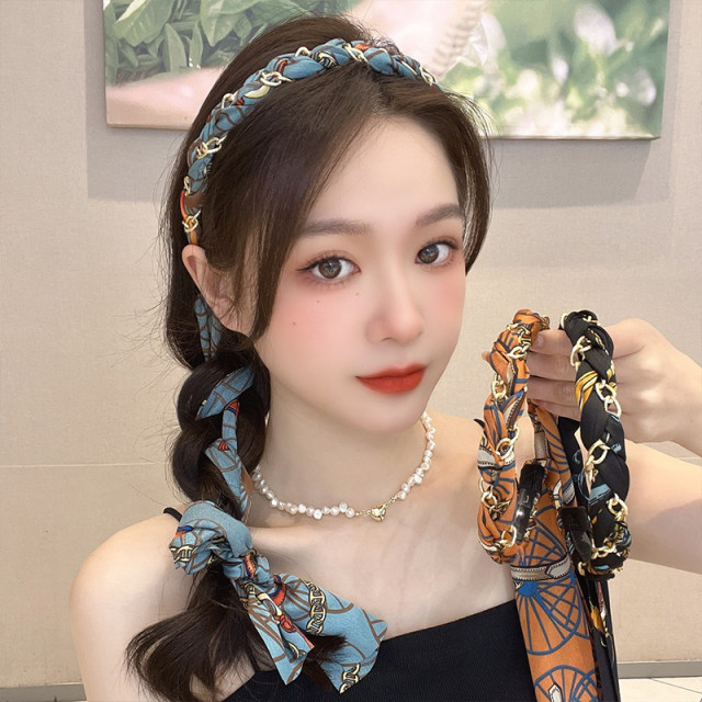 White Deer's same style streamer headband for women 2024 new high-end ...