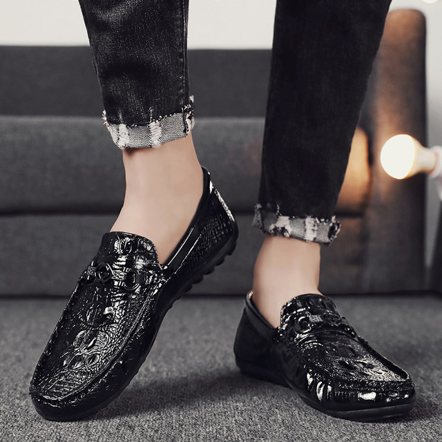 Red Dragonfly Spring Peas Shoes Lazy One-Step Social Leather Shoes Soft ...