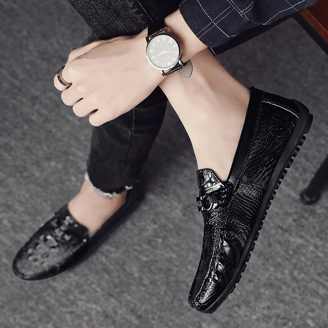 Red Dragonfly Spring Peas Shoes Lazy One-Step Social Leather Shoes Soft ...