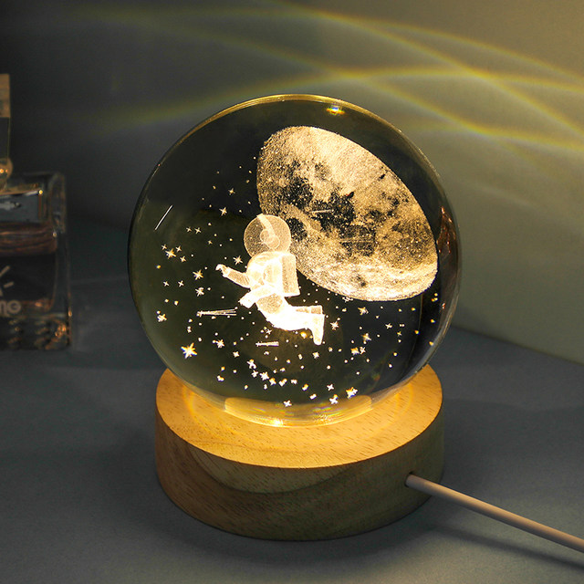 Glowing crystal ball desktop ornaments, healing glass ball ornaments ...