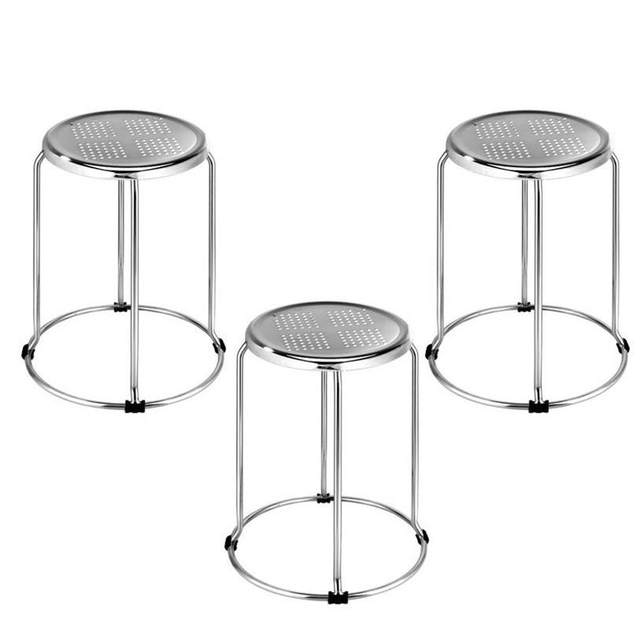 Bold iron surface reinforced steel round stool large stool steel stool ...