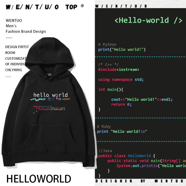 HelloWorld programmer ape code code monkey codes, agricultural hooded ...
