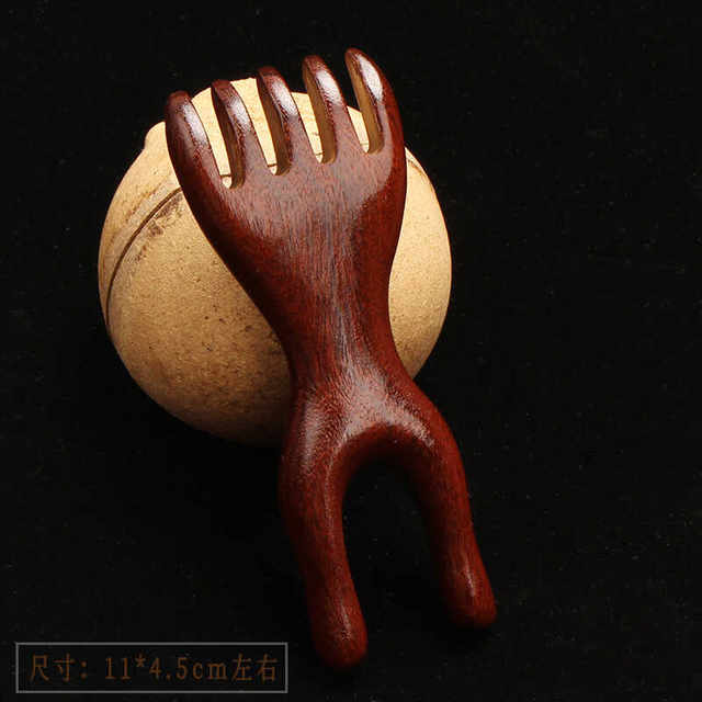 Golden sandalwood five-tooth nose scraping massager scalp dredging ...