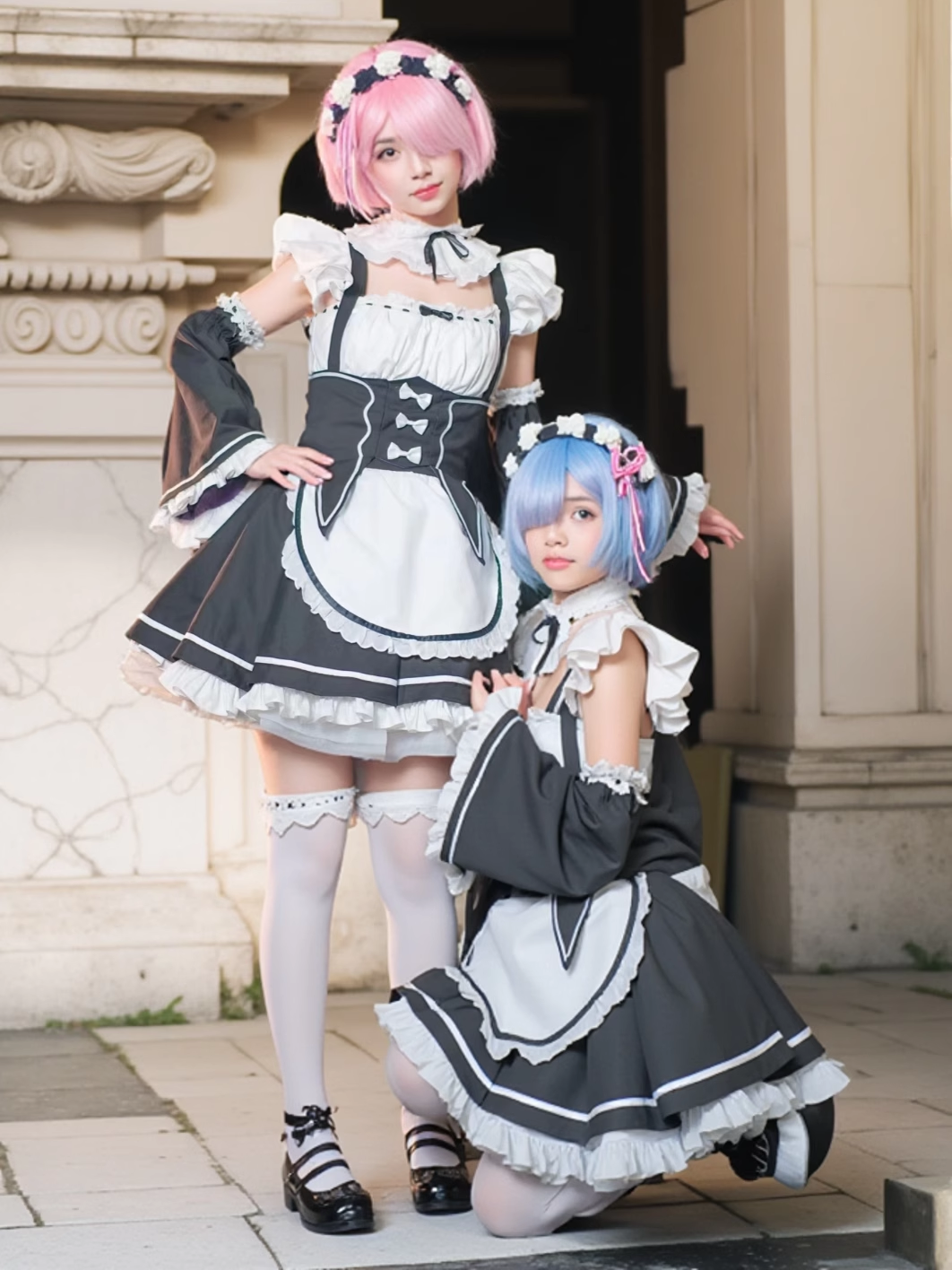 Re: Life in another world from scratch Ramrem cos clothing maid outfit Rem Christmas outfit COSPLAY