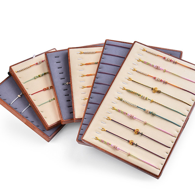 Handmade rope display props hand rope tray wood grain leather Chinese ...