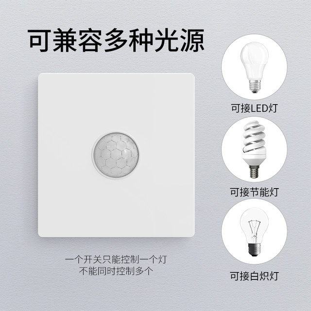 Infrared human body induction switch panel 86 type 220v corridor ...