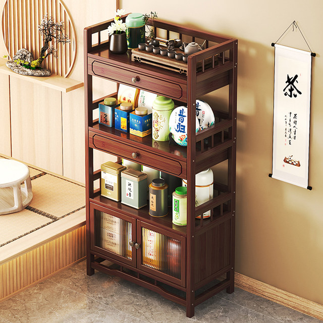 Tea racks, tea room Tea room tea display cabinets new Chinese living ...