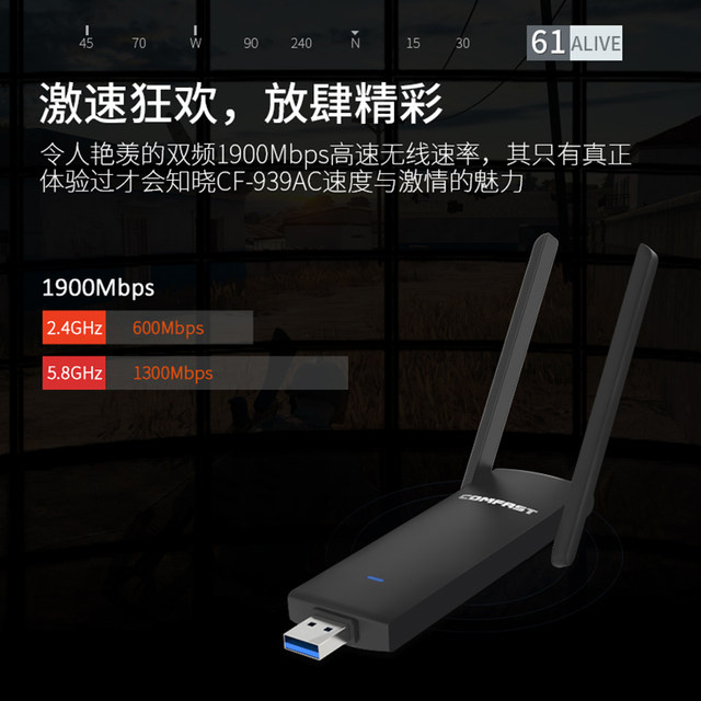 COMFAST dual-band 1900M wireless network card desktop Gigabit 5G high ...