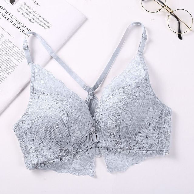 Lace Beautiful Back Bra Women's Push Up Wireless Small Bra Thin Thin ...