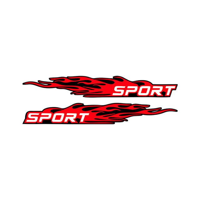 Flame creative car sticker bumper body long scratch cover sticker door ...