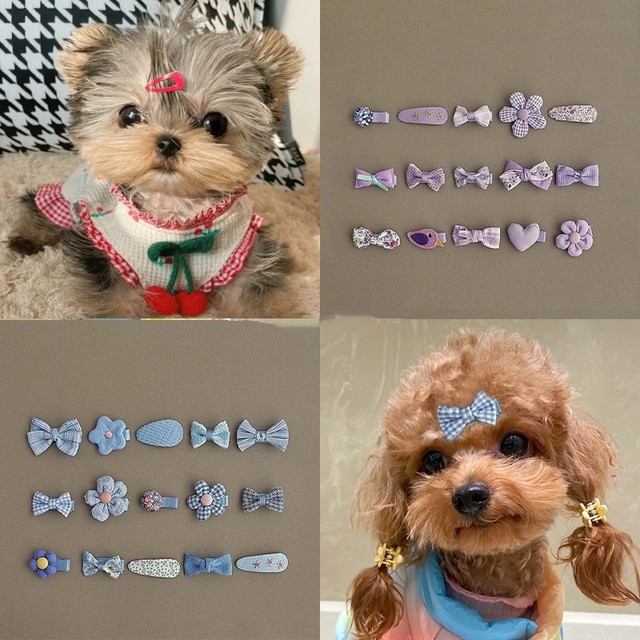 Teddy Yorkshire dog hairpin hairpin headwear clip pet mini bb clip can ...