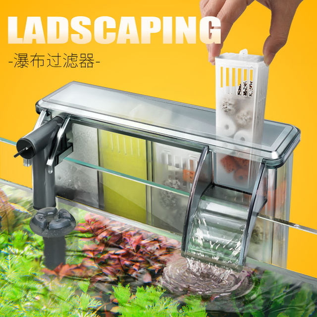 Fish tank filter, water purification circulation, three-in-one wall ...