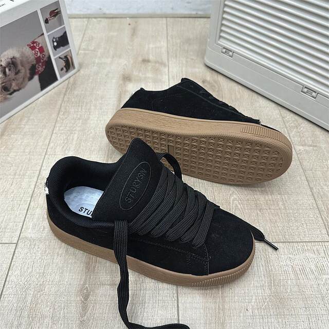 Original niche design black flat-soled lightweight bread shoes for ...